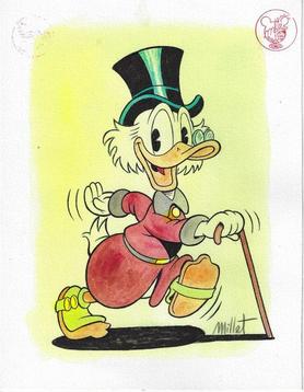 ② Uncle Scrooge - Original colour drawing by Millet — Disney — 2dehands