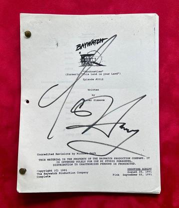 ② Baywatch - Script, signed by David Hasselhoff (Mitch — Film en Tv — 2dehands