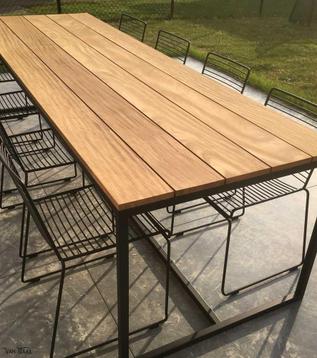 ② Lange tuintafel 20 personen - Design tafels op maat — Tuintafels ...