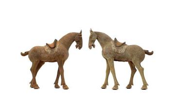 ② Terracotta Groot paar beschilderde aardewerken figuren van — Mineralen en Fossielen — 2dehands