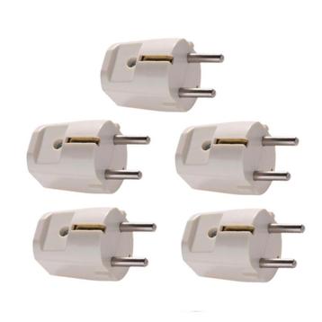 ② Bakeliet Stekker met Randaarde - Recht - 16A 230V - Crème ...