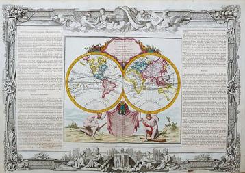 ② Wereldbol, Kaart - Wereldkaart / Terrestrische planisfeer; — Atlas ...