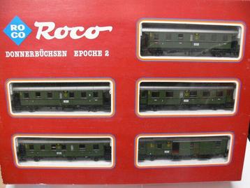 ② Roco H0 - 04062s - Passagiersrijtuigen set - Donnerbüchsen — Trains ...