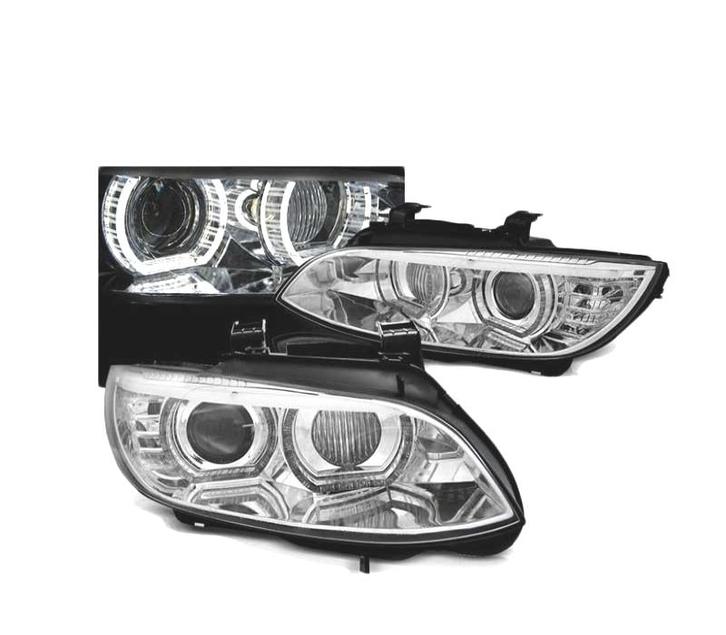 ② Phares Pour Bmw E92 E93 06-10 Daylight Angel Eyes Led 3D Xen ...