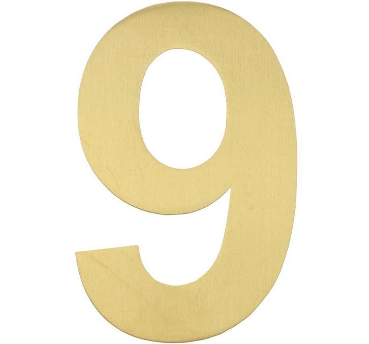 ② BASICS Huisnummer LBHN100-9 PVD mat goud — Hang- en Sluitwerk — 2dehands