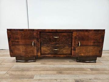 ② Kabinet - Art Deco kaptafel in mahoniewortel - Knoesthout, — Kunst ...