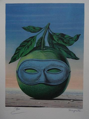 ② René Magritte (1898-1967), after - The mask and the fruit — Antiek ...