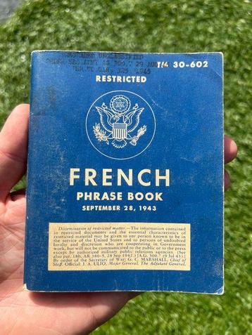② Official WW2 US Army Soldiers French Language Guide - — Militaria ...