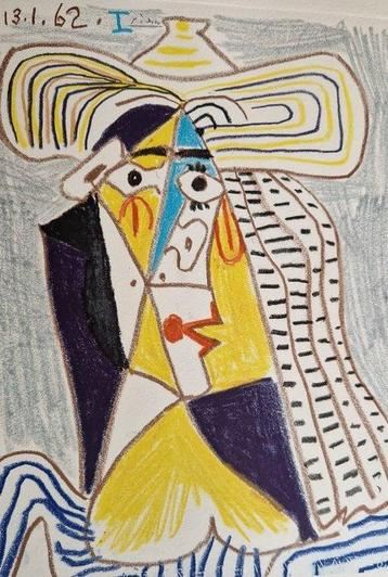 ② Pablo Picasso (1881-1973) - Femme au chapeau Pablo Picasso, — Antiek | Overige Antiek — 2dehands
