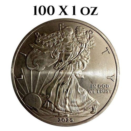 ② États-Unis. 100 x 2025 1 oz 999 Fine Titanium Eagle Round — Métaux ...