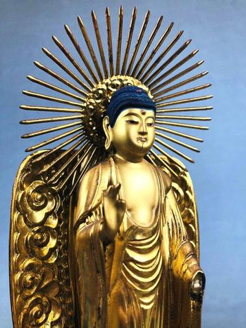 ② Buddha Amitabha standing statue Amida Nyorai - Beeld — Antiek ...