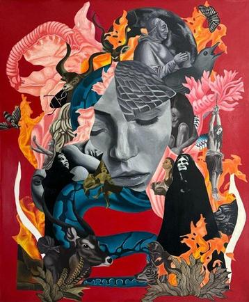 ② Salman Ghodrati - Troubled world — Kunst | Schilderijen | Modern ...