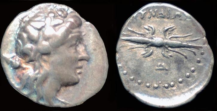 ② 2nd-1st cent Bc Caria Myndos Ar hemidrachm zilver — Monnaies ...