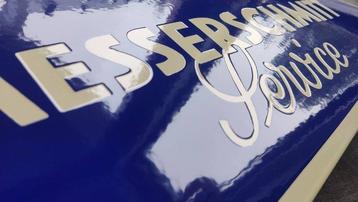 ② Messerschmitt - Service Messerschmitt enamel sign — Antiek ...
